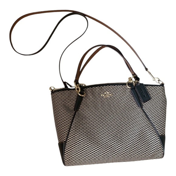 Coach | Bags | Coach Legacy Black With Cream Jacquard And Leather Color ...